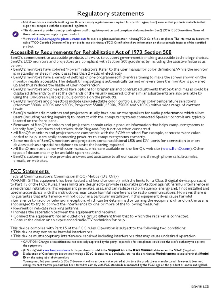 Regulatory Statements: Accessibility Requirements For Rehabilitation ...