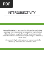 Intersubjectivity: Introduction To Philosophy of The Human Person | PDF