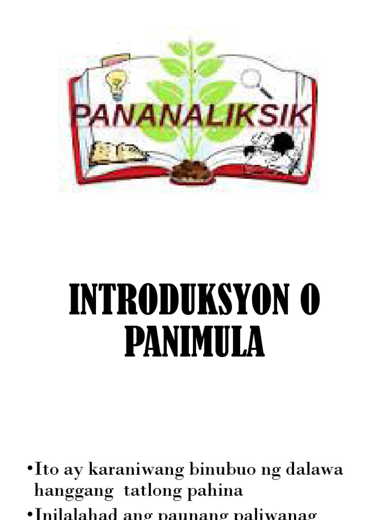 PANANALIKSIK | PDF