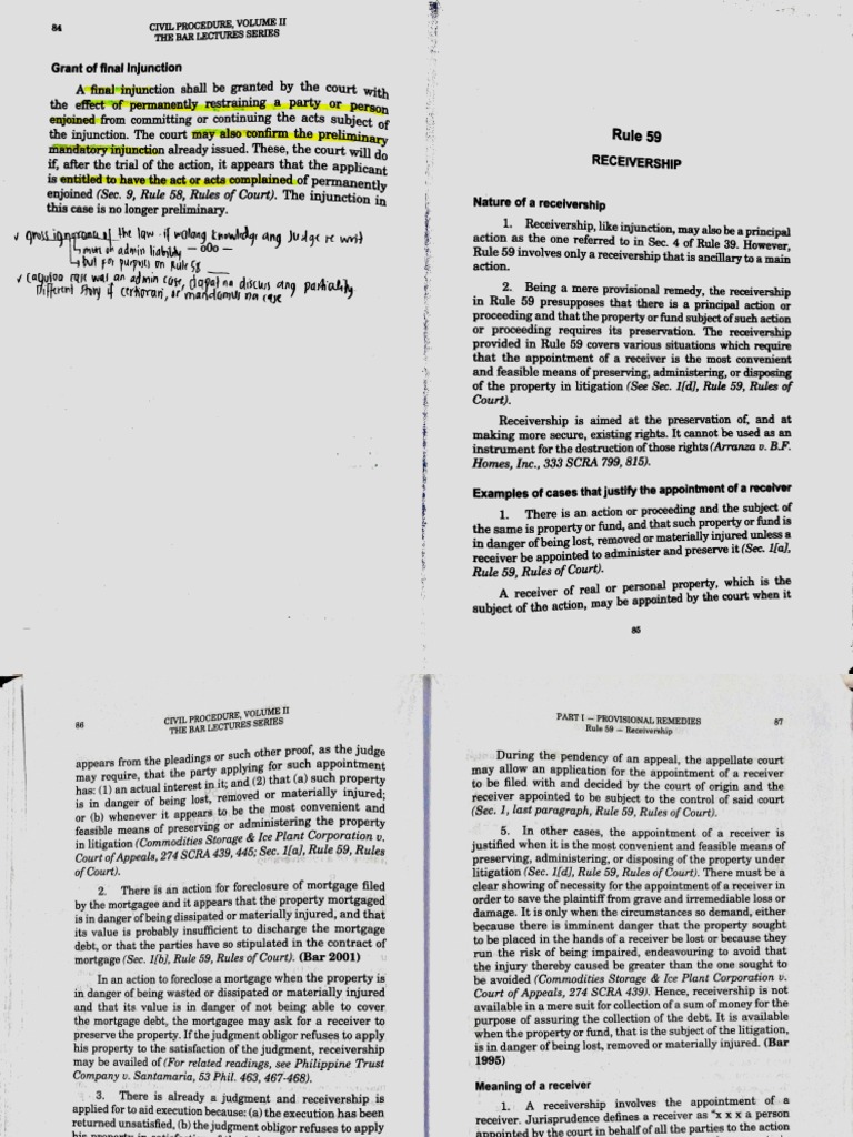 Scanned Rules of Court Rule 59-61 Riano | PDF