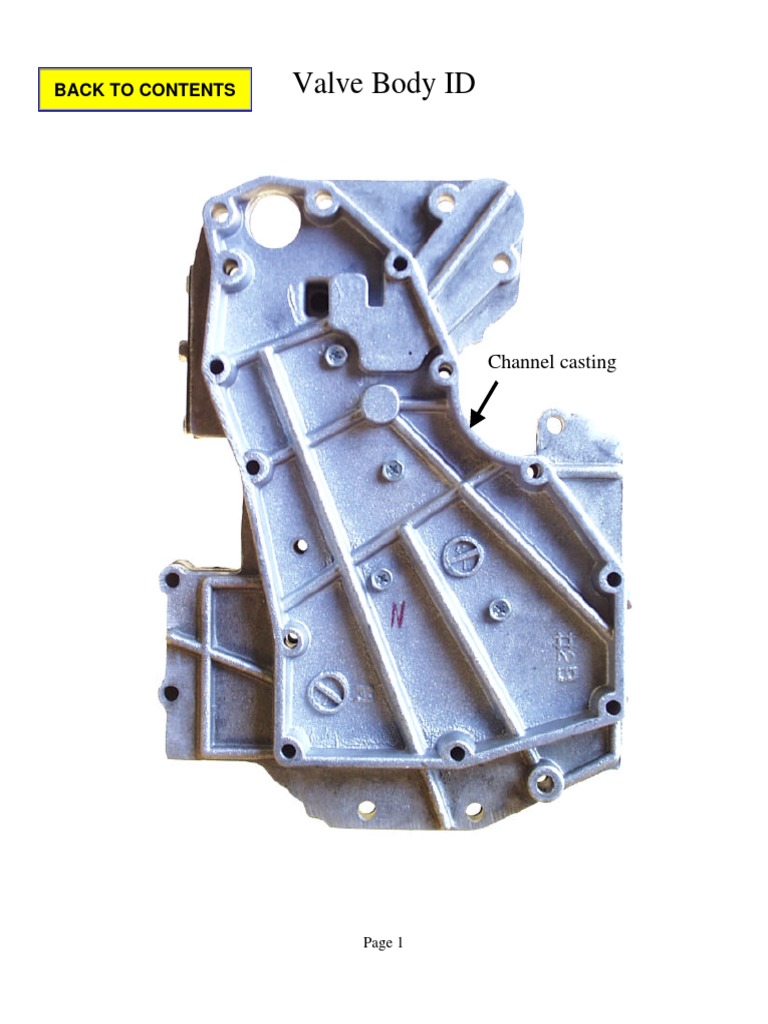 Valve Body ID: Back To Contents | PDF | Valve | Clutch