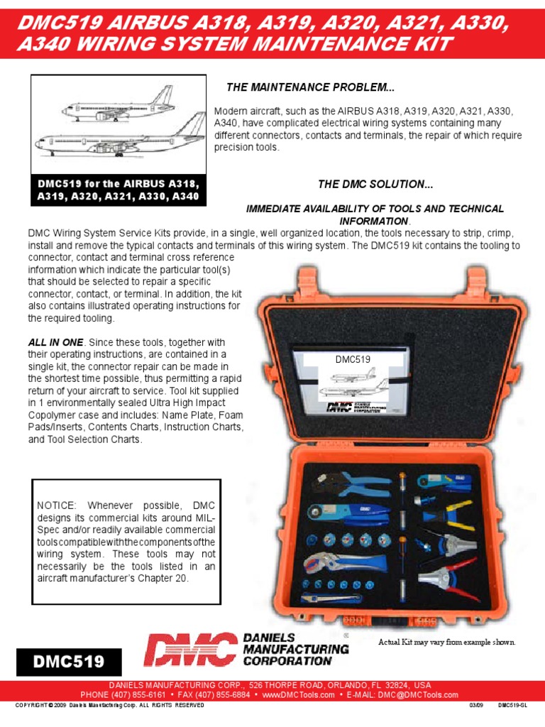 Daniels DMC519 Specification Sheet | PDF | Electrical Connector | Airbus