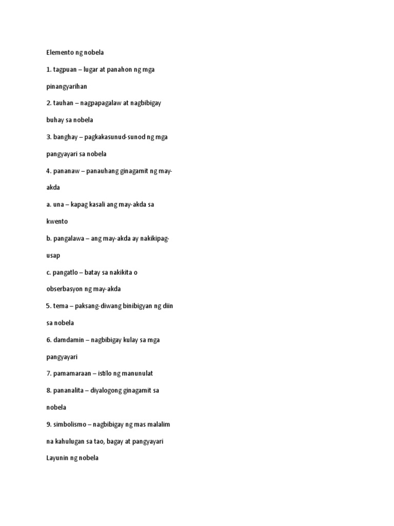 Elemento NG Nobela | PDF