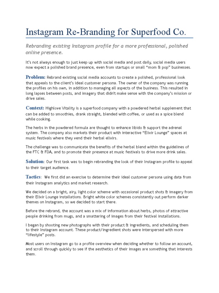Case Study - Instagram Rebranding PDF | PDF | Social Media | Popular ...