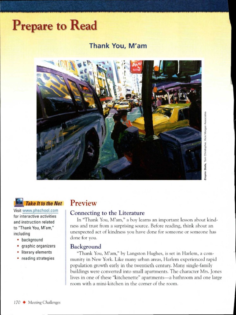 Story Thank You Maam PDF | PDF | Verb | Grammar