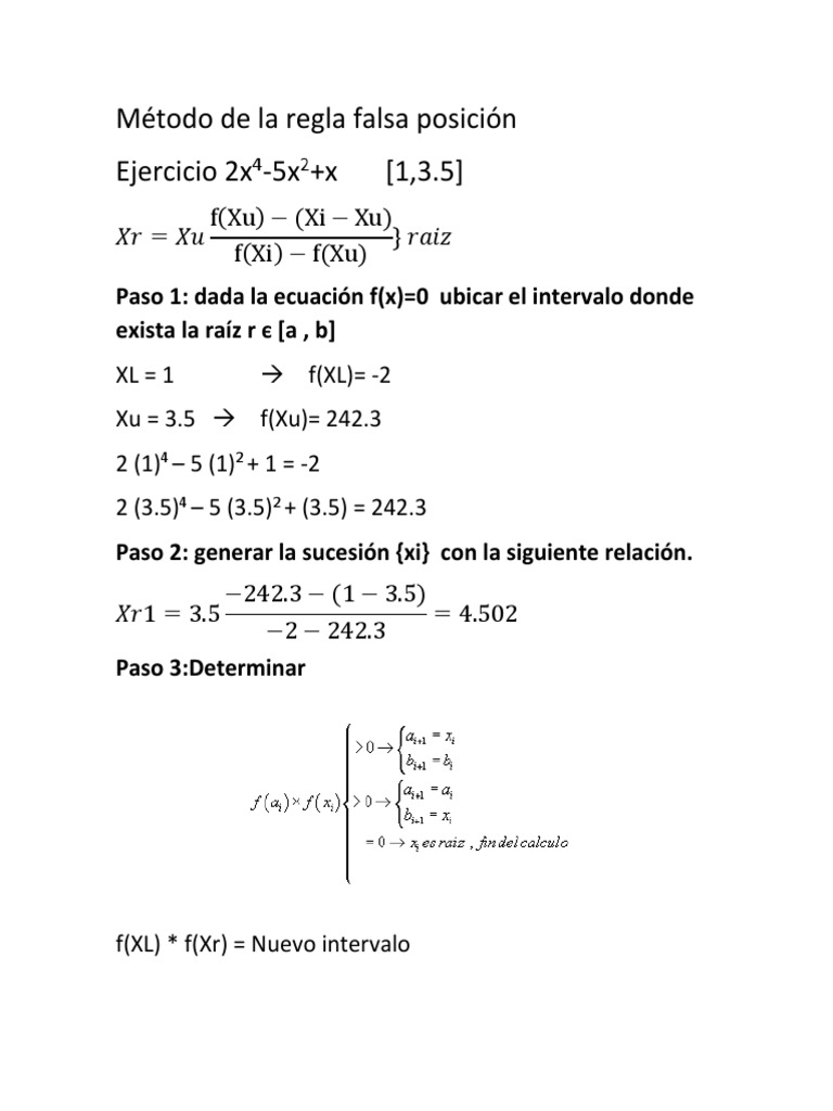Metodo de Falsa Posición | PDF
