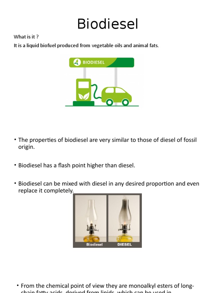 Biodiesel: Whatisit? It Is A Liquid Biofuel Produced From Vegetable ...