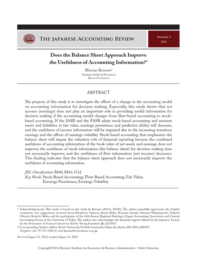 Balance SHeet Approach | PDF | Fair Value | Financial Accounting ...