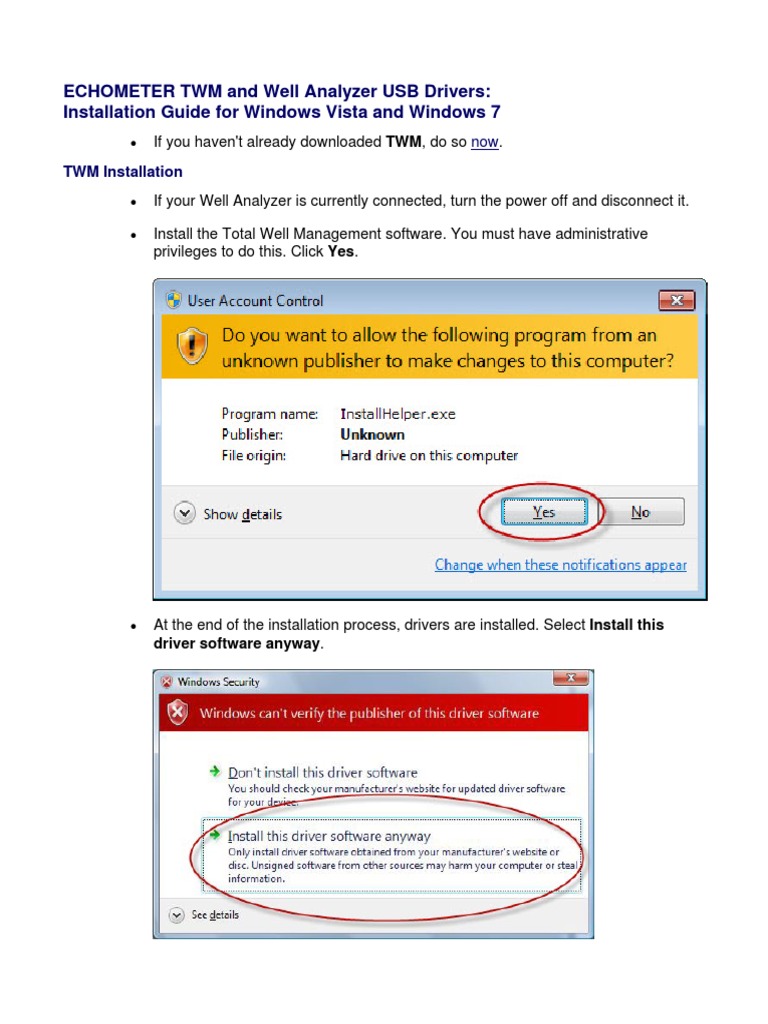 ECHOMETER TWM and Well Analyzer USB Drivers: Installation Guide For ...