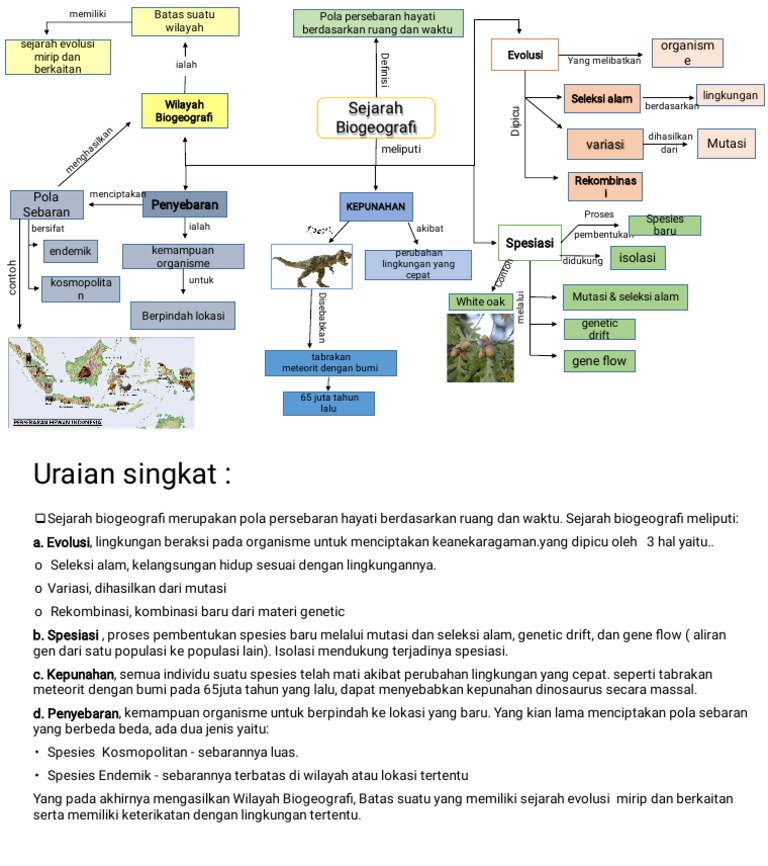 Peta Konsep Biogeografi dan Evolusi | PDF