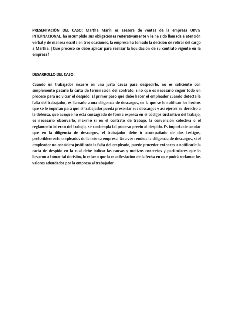 PRESENTACIÓN DEL CASO: Martha Marín Es Asesora de Ventas de La Empresa ... PRESENTACIÓN DEL CASO: Martha Marín Es Asesora de Ventas de La Empresa ...