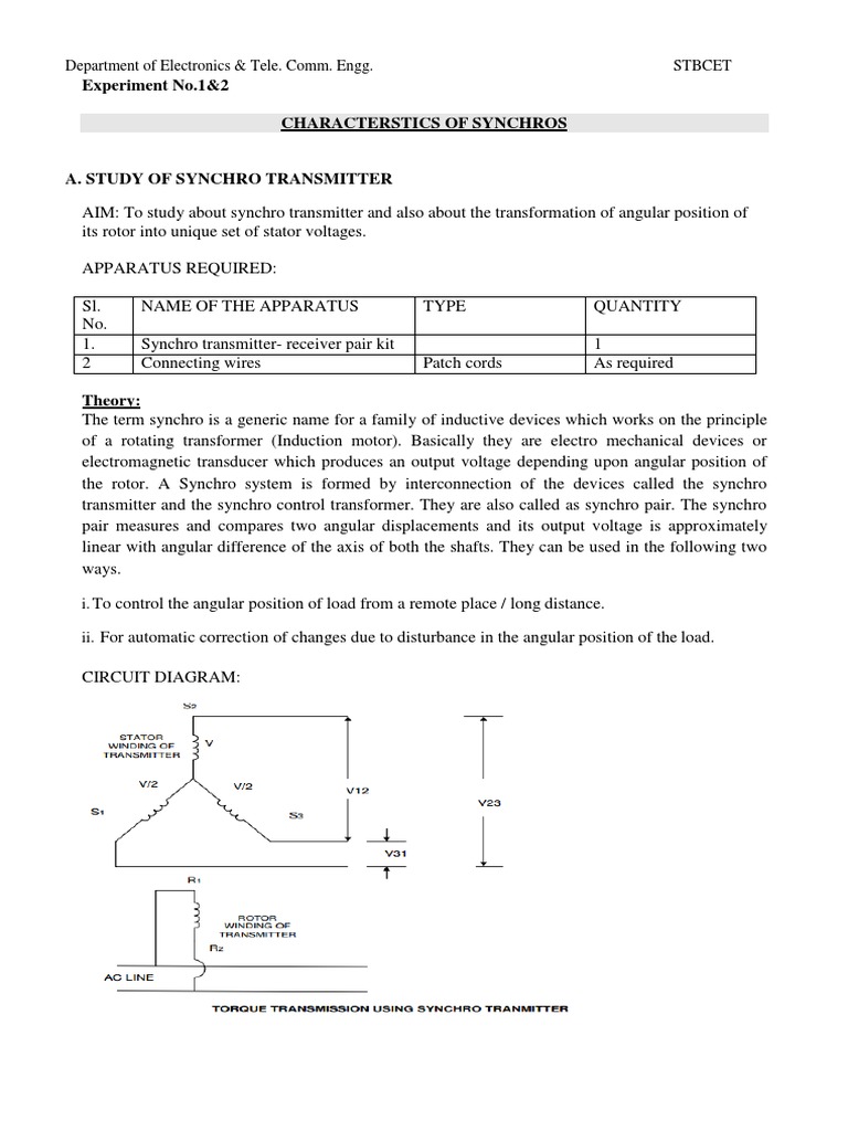 Control System Lab Manual | PDF | Control Theory | Electrical Engineering
