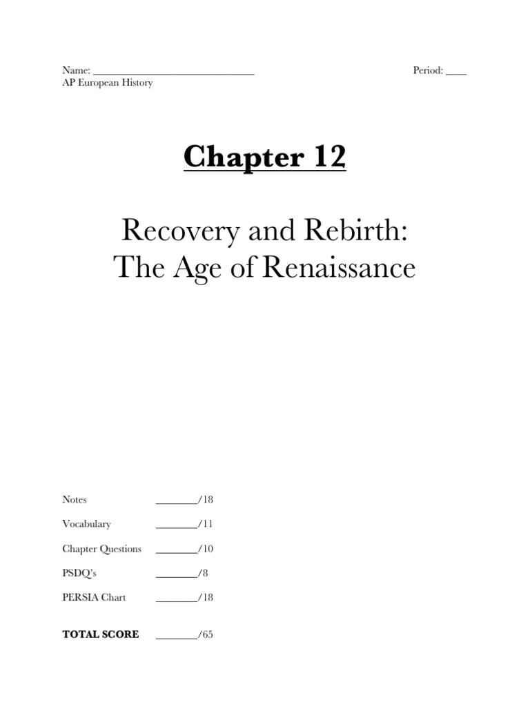 AP Euro Chp. 12 Packet | PDF | Italian Renaissance | Renaissance