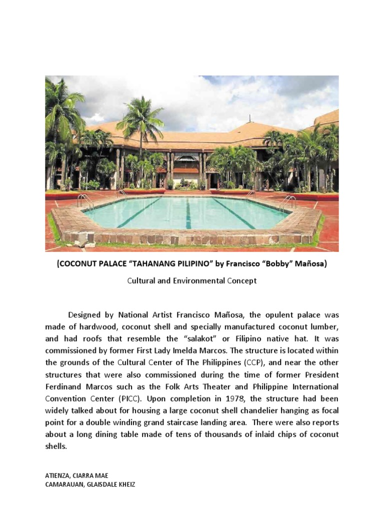 Coconut Palace: Mañosa's Masterpiece | PDF | Social Science