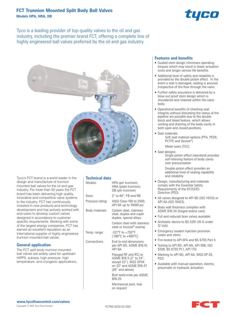 Ball Valve FCT | PDF | Valve | Stainless Steel