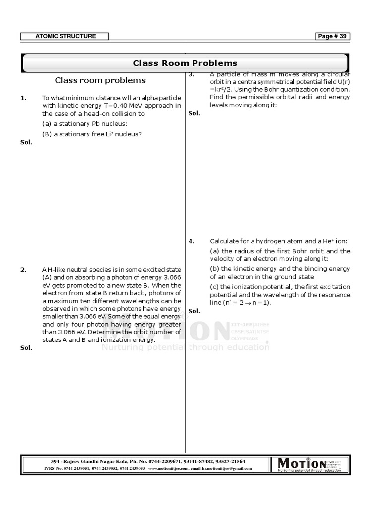 Solving Atomic Structure Problems: Worked Examples on Quantum Numbers ...