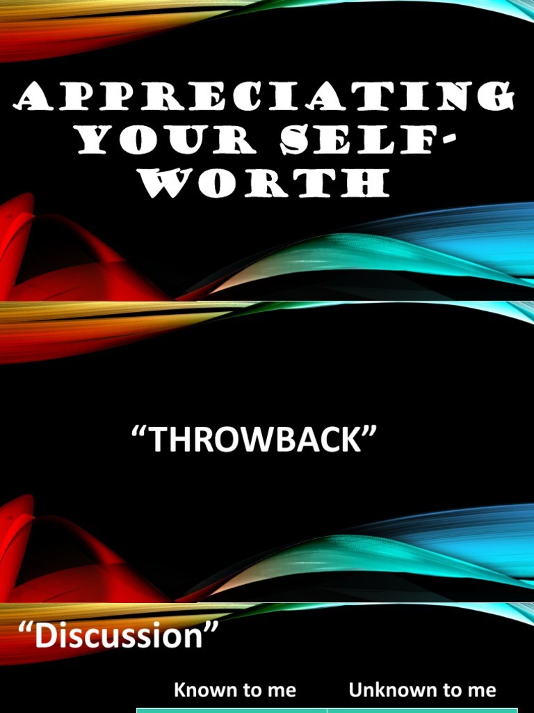 Appreciating Your Self-Worth | PDF