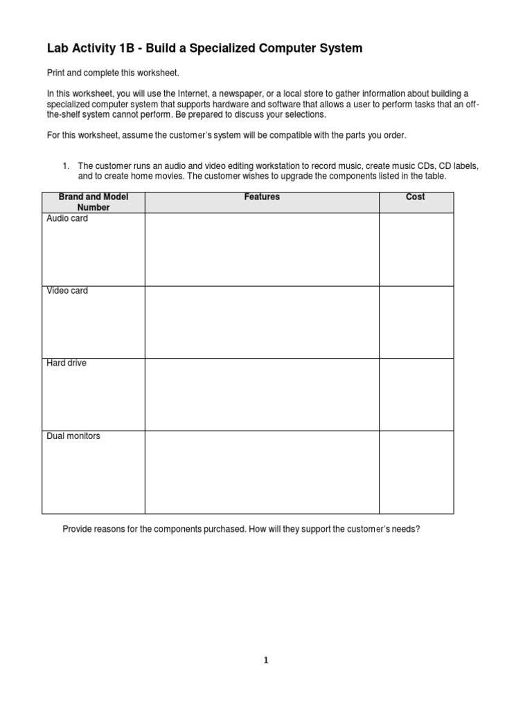 Upgrading Specialized Computer Systems to Meet Unique User Needs | PDF ...