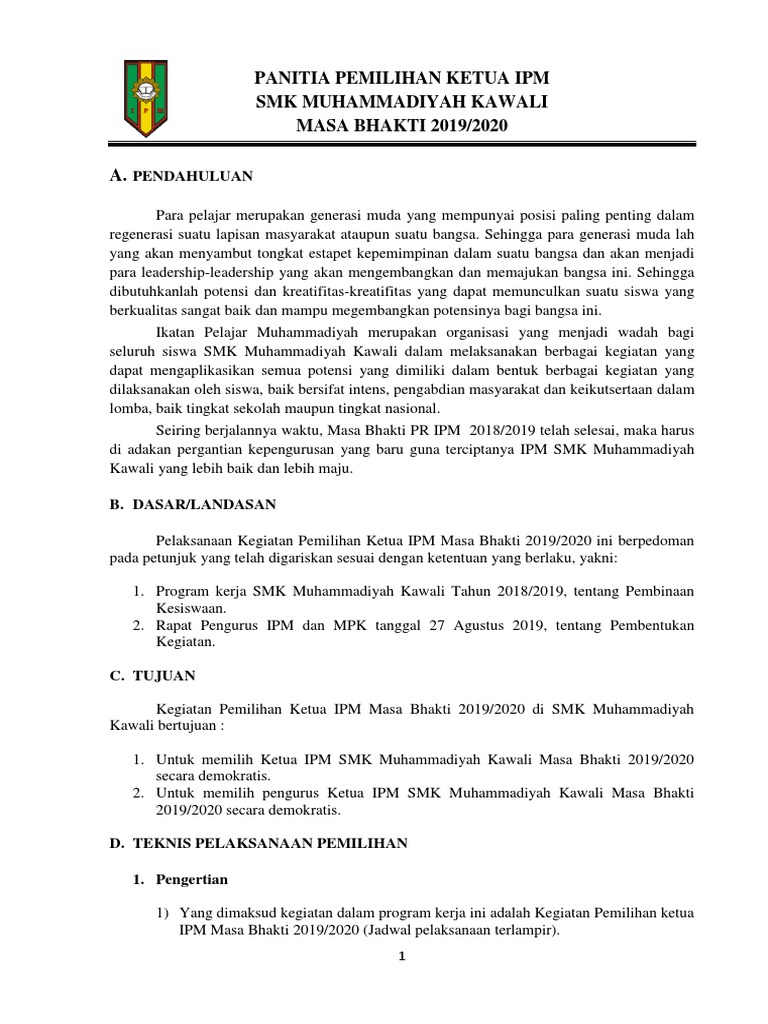 3 Proposal Pemilihan Ipm | PDF