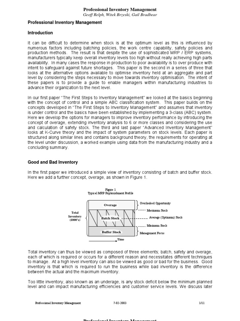 Optimizing Inventory Management Strategies | PDF | Inventory | Teaching ...