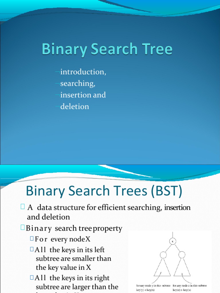 Bst Search Insert Delete Pdf Discrete Mathematics Applied Mathematics