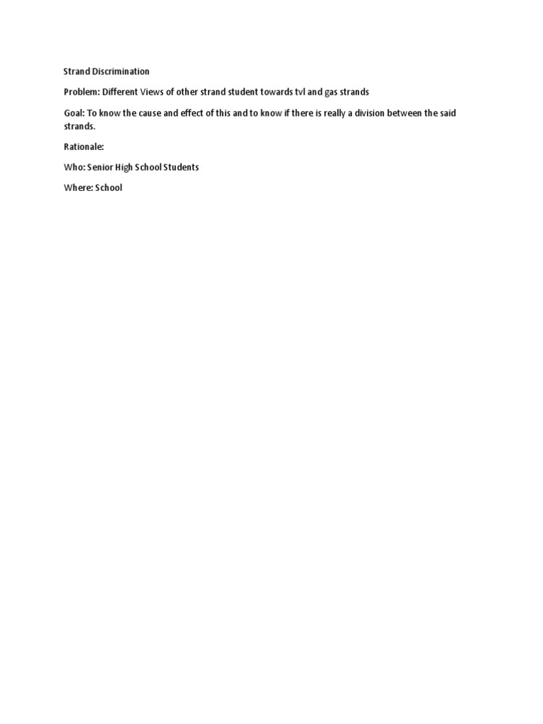 Strand Discrimination | PDF