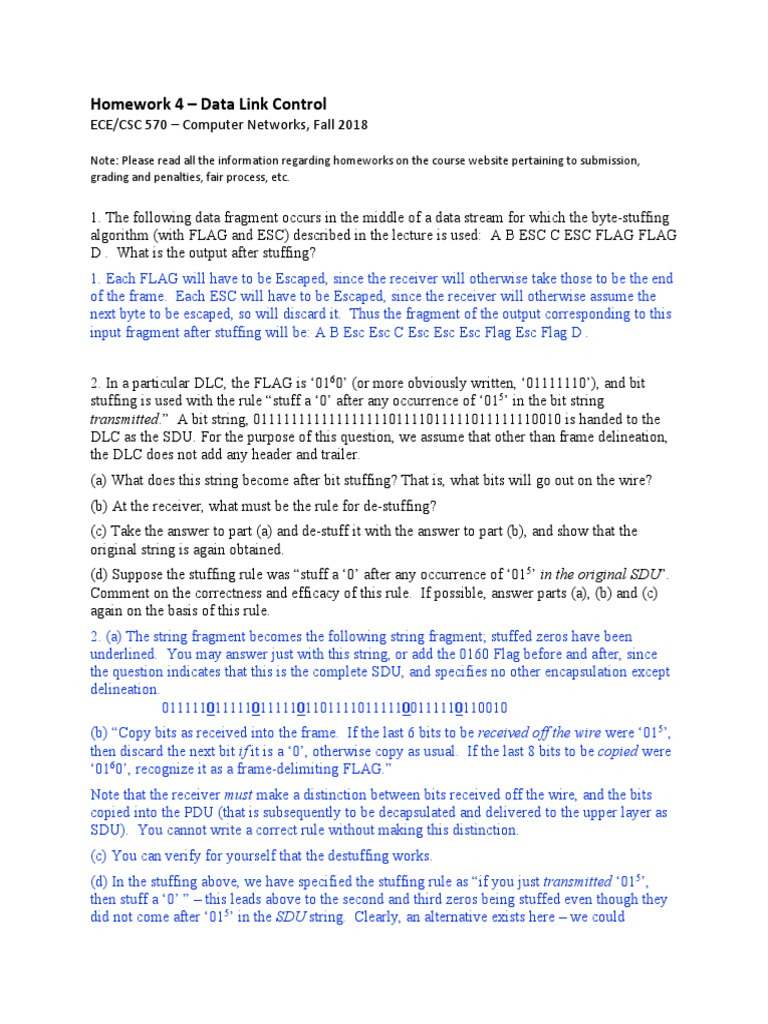 Homework 4 Solution Guidelines | PDF | Transmission Control Protocol ...