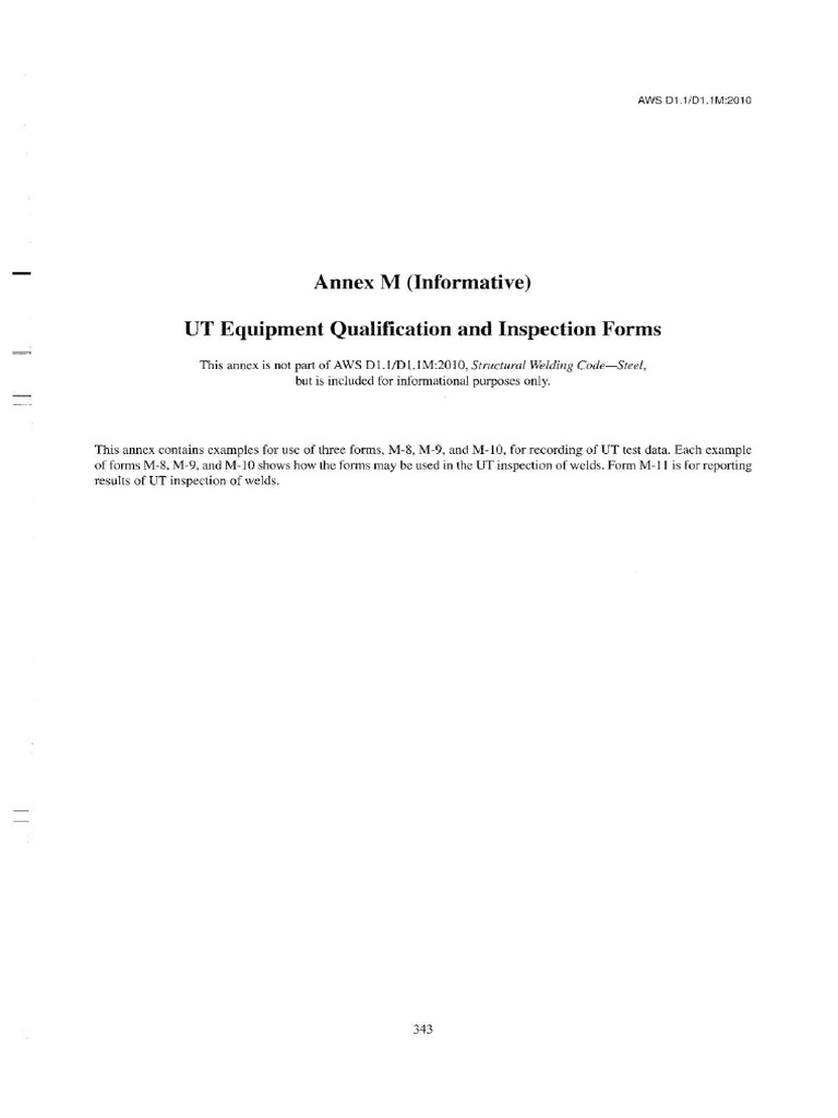 AWS D1.1 UT Requirements REPORT | PDF