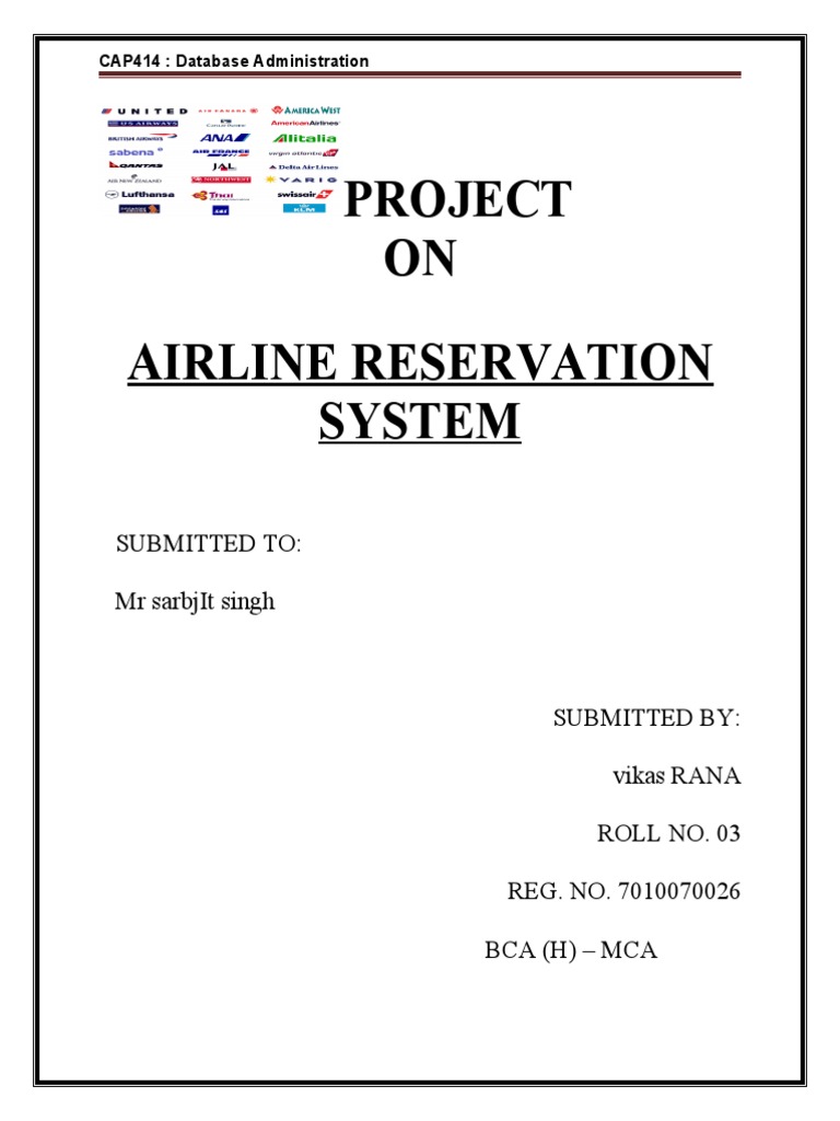 Project Airline Reservation System | PDF | Fare | Information ...