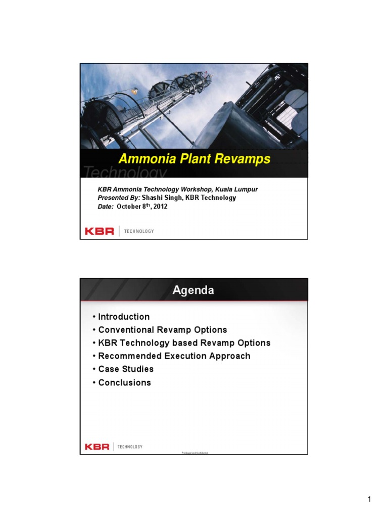 06 - KBR Ammonia Revamp Technology PDF | PDF | Methane | Boiler
