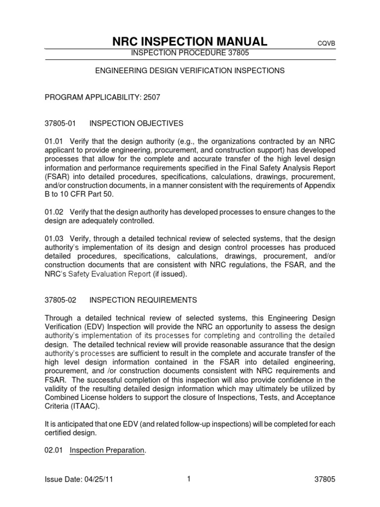 Engineering Design Verification Inspections | PDF | Verification And Validation | Specification ...