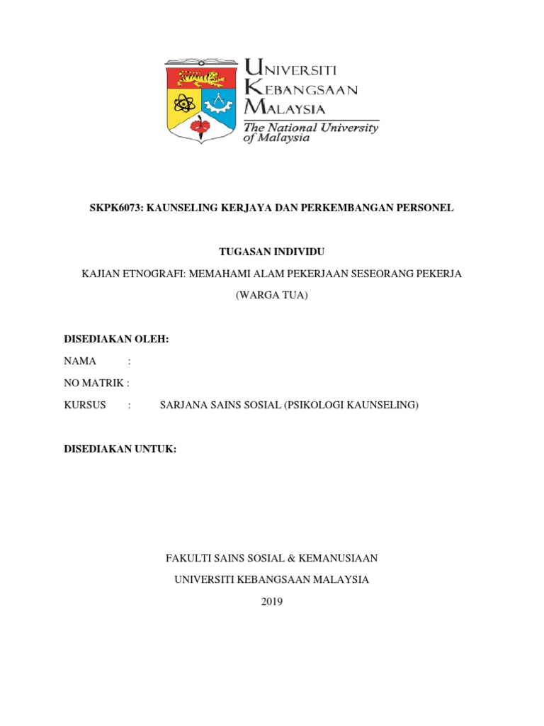 Contoh Muka Depan Assignment | PDF