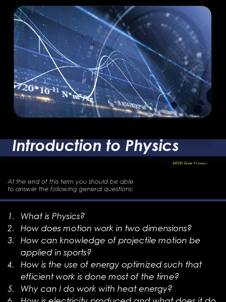 1 1 Intro To Physics | PDF | Physics | Science