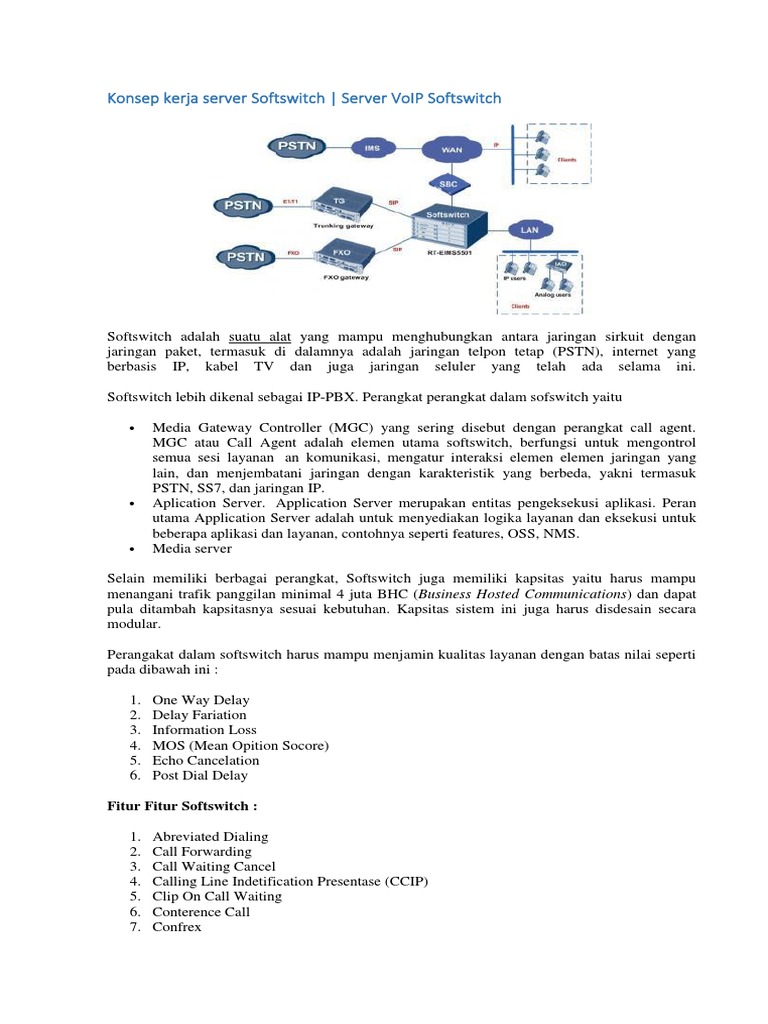 Konsep Kerja Server Softswitch | PDF | Komputer