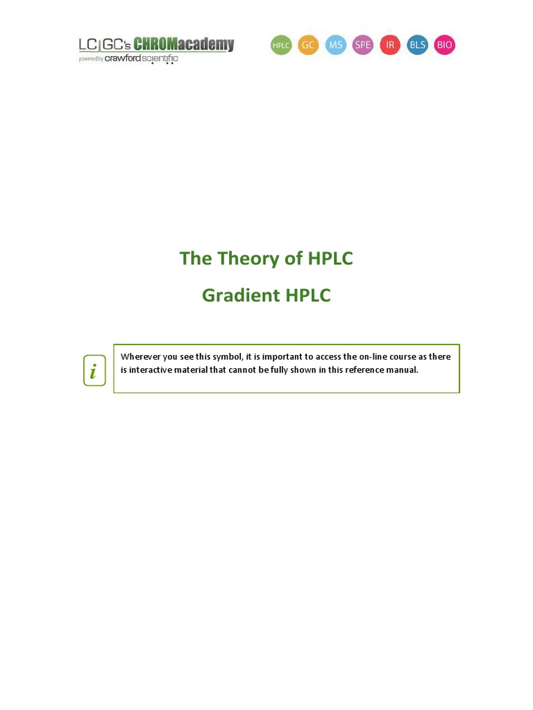 Theory of HPLC Gradient HPLC | PDF | High Performance Liquid ...