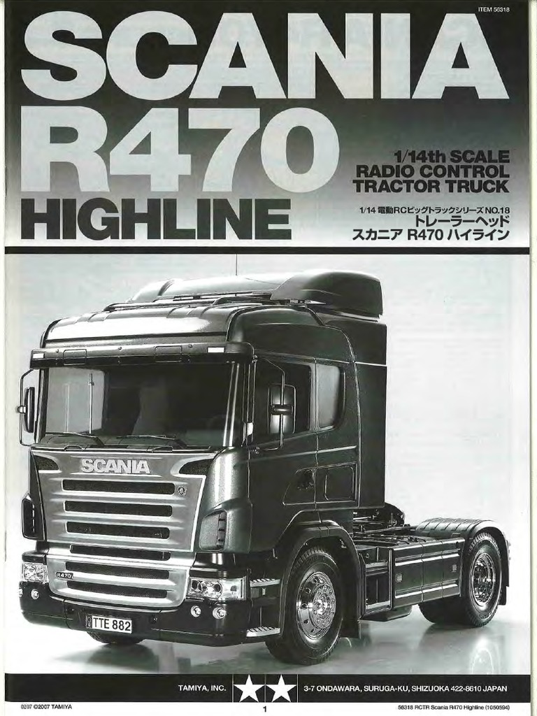 Manual Scania Tamiya PDF | PDF