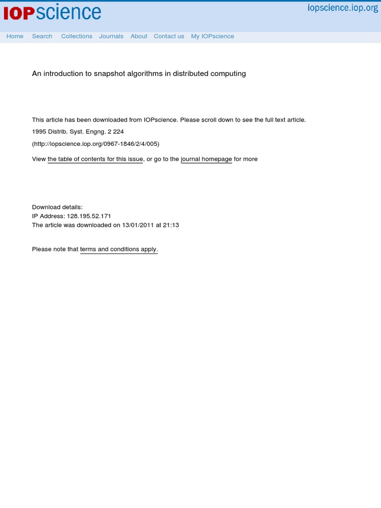 State Recording Algorithm | PDF | Distributed Computing | Algorithms