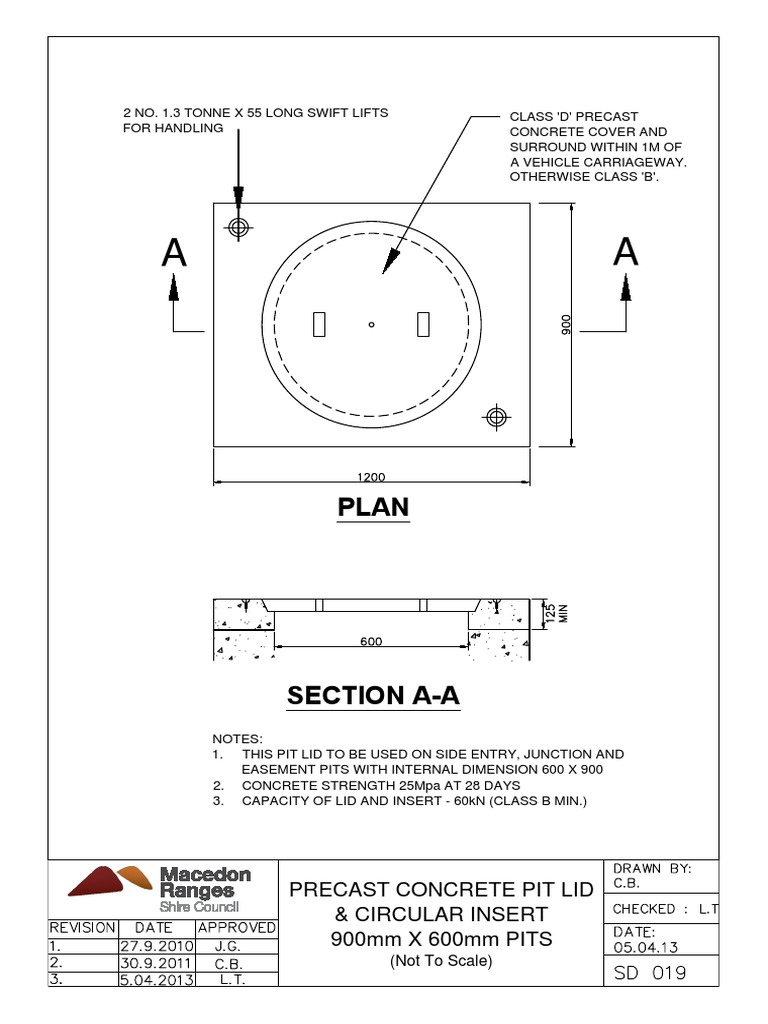 Precast Concrete Pit Lid Specifications | PDF