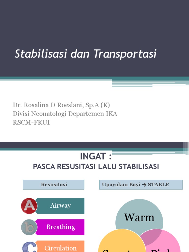 Resusitasi, Stabilisasi Dan Transportasi DR Rosi 2019 | PDF ...
