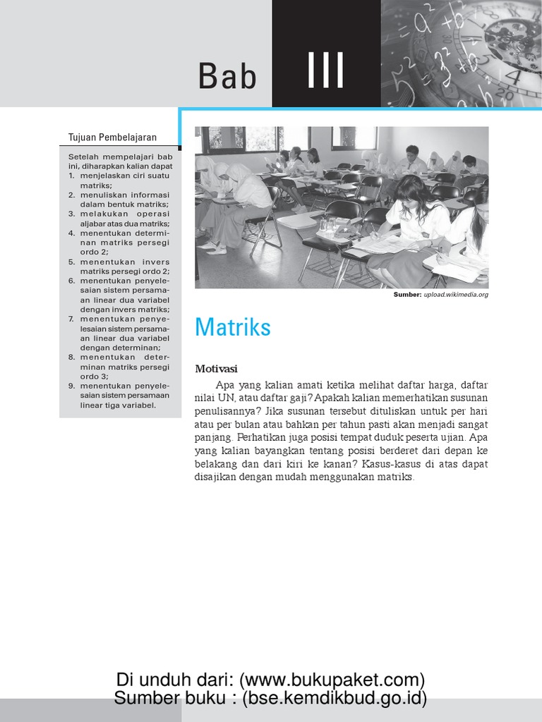 Bab 3 Matriks | PDF