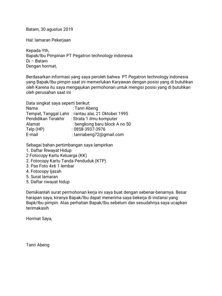 PT. Pegatron Technology Indonesia | PDF