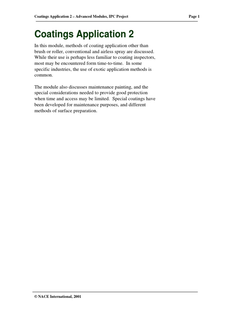 Coatings Application 2 | PDF | Paint | Electrostatics