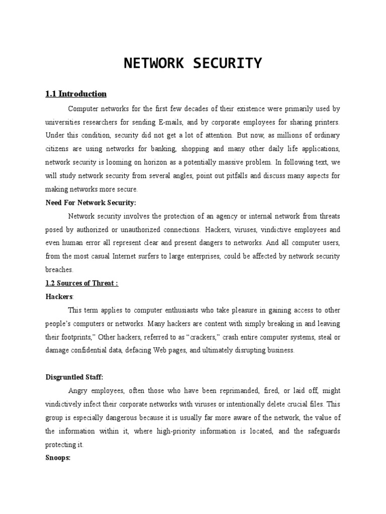 Need For Network Security | PDF | Computer Virus | Firewall (Computing)