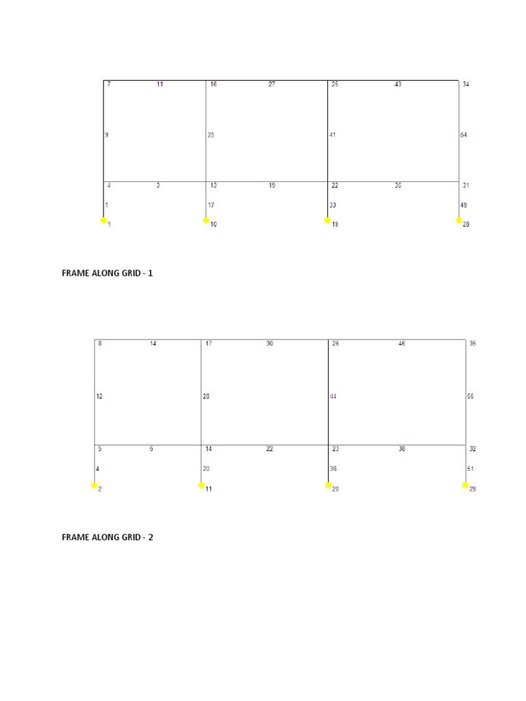 3D Frame Grid Structure Overview | PDF