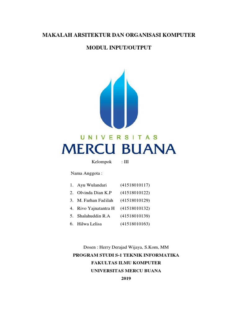 Makalah Aok Modul Input Output | PDF