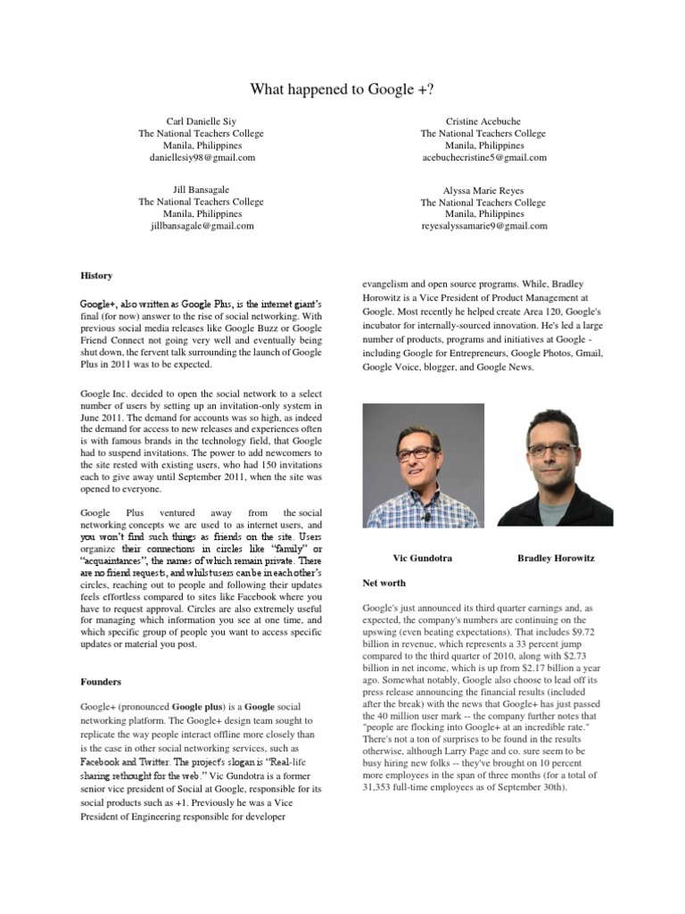 What Happened To Google +? | PDF | Google+ | Social Media