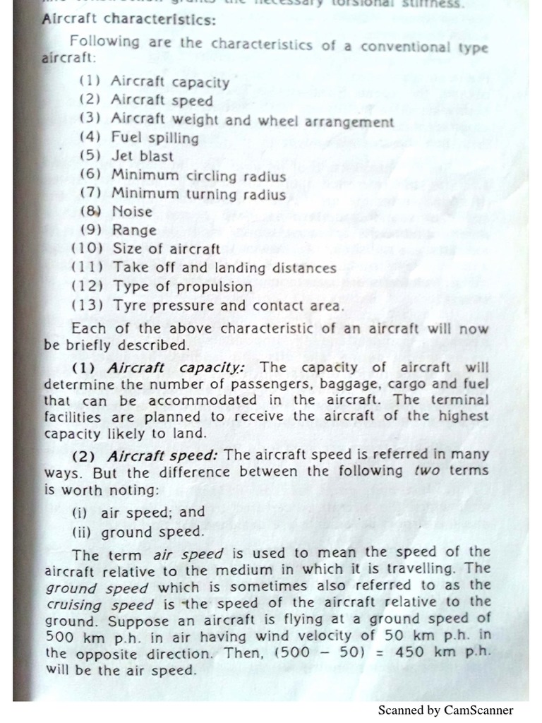 Aircraft Characteristics | PDF