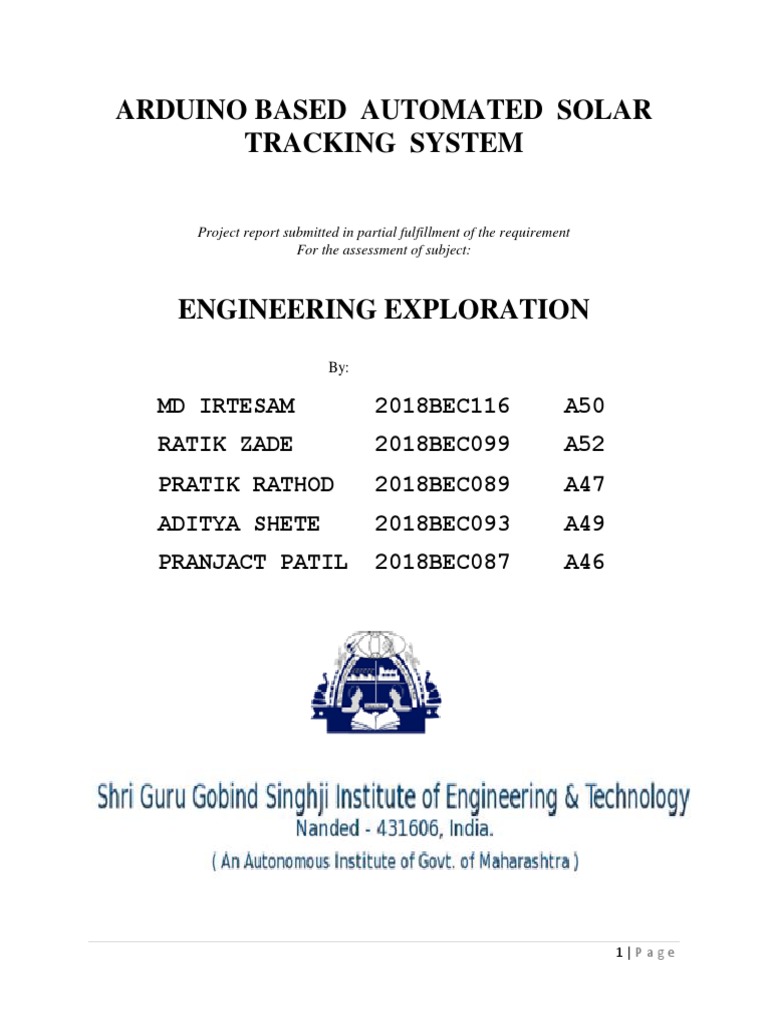 Arduino Based Dual Axis Solar Panel!! | Download Free PDF | Thin Film ...