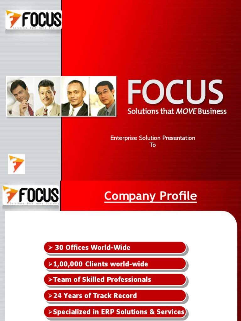Focus ERP Solutions Overview | PDF | Inventory | Enterprise Resource ...