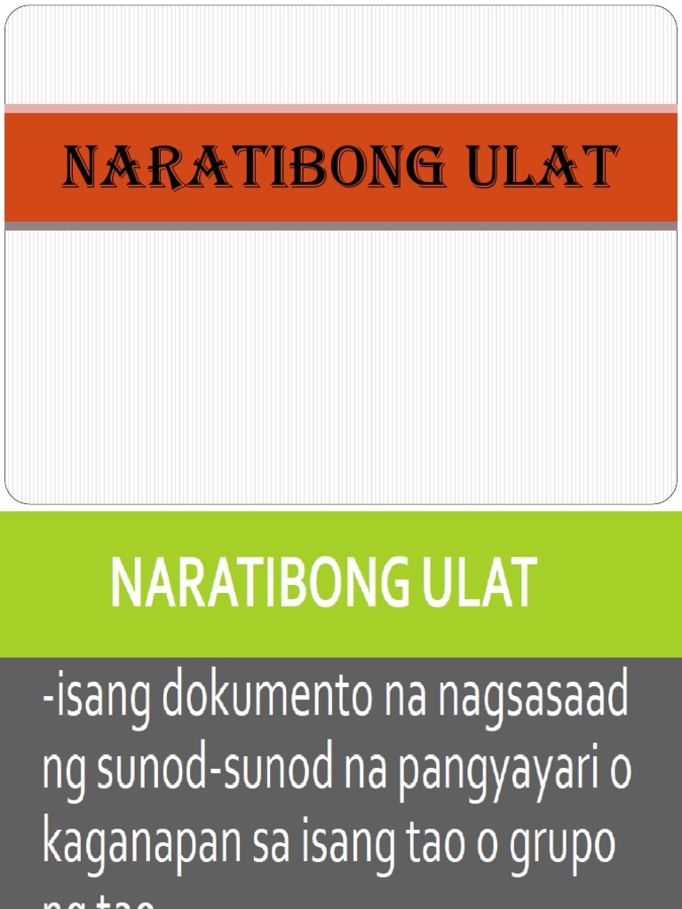 Naratibong Ulat | PDF